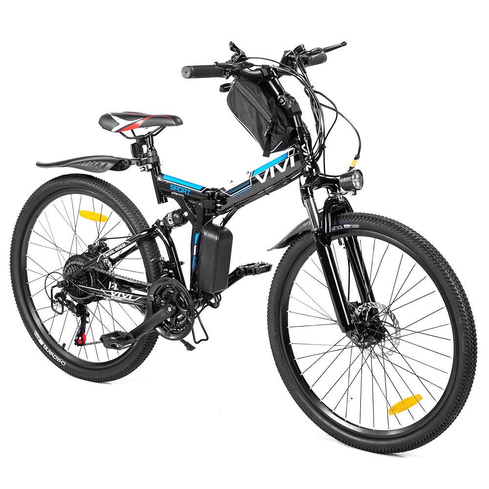VIVI 26TGB 26 Inch Folding Electric Mountain Bike Black