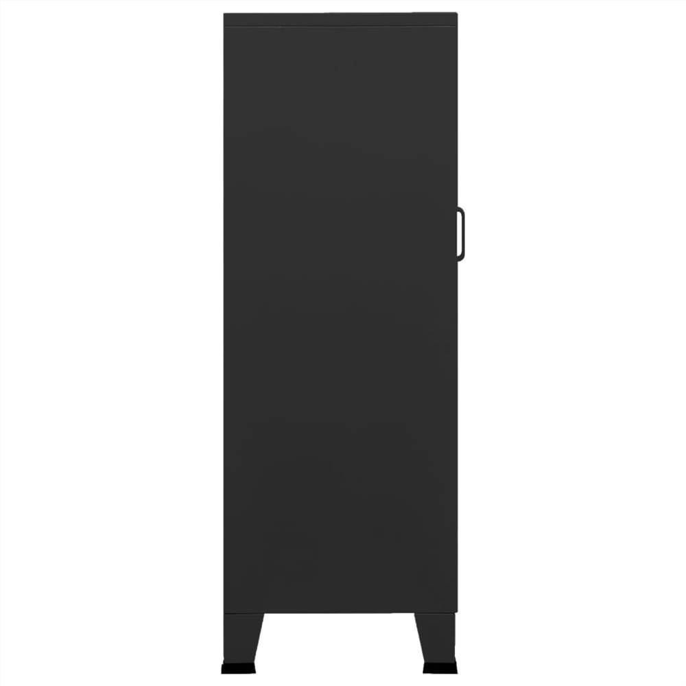 Industrial Storage Cabinet Black 70x40x115 cm Metal