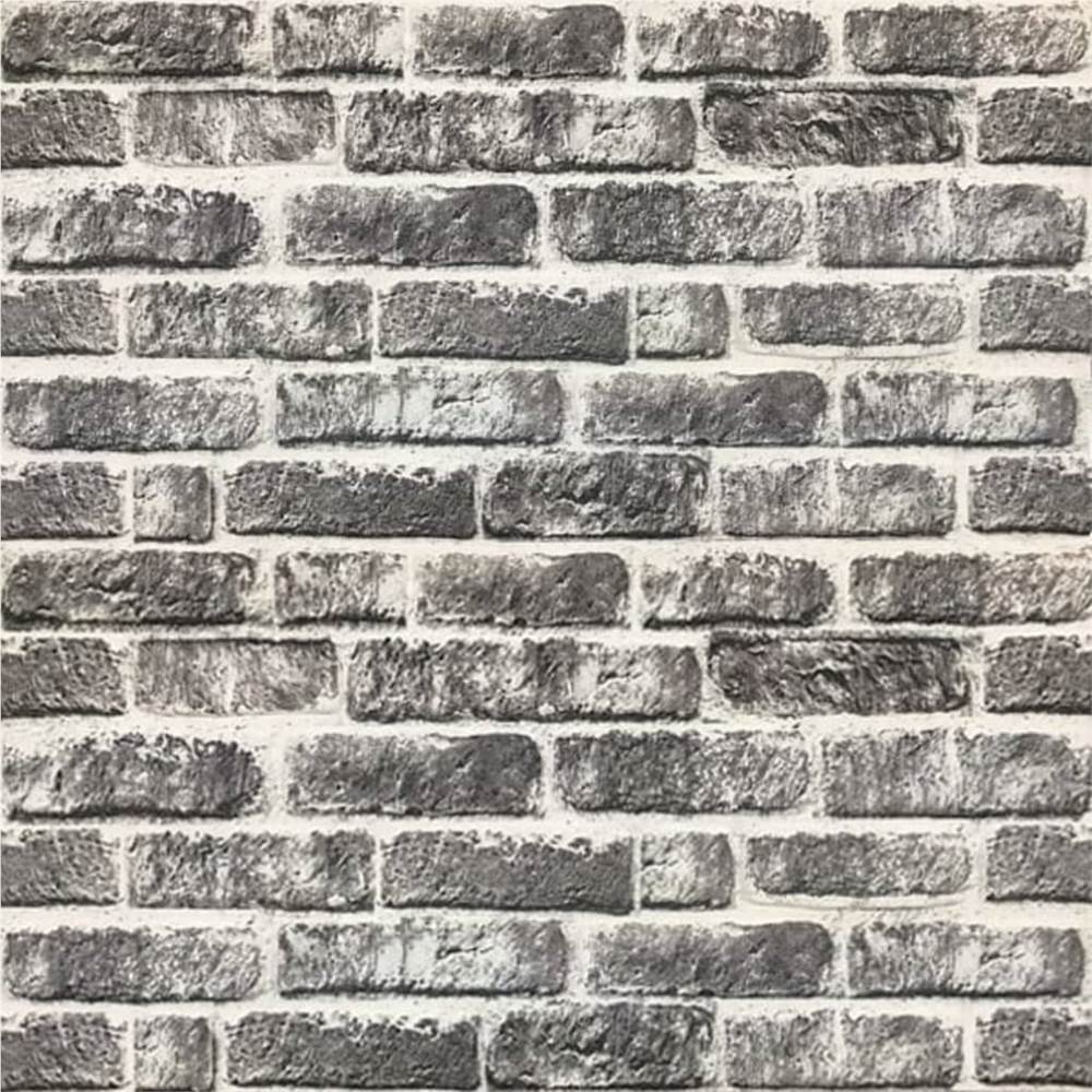 3D Wall Panels with Dark Grey Brick Design 10 pcs EPS