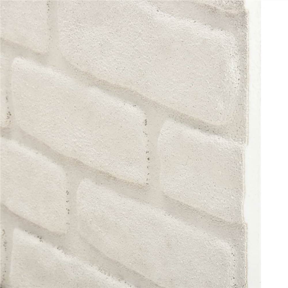 3D Wall Panels with White Brick Design 10 pcs EPS