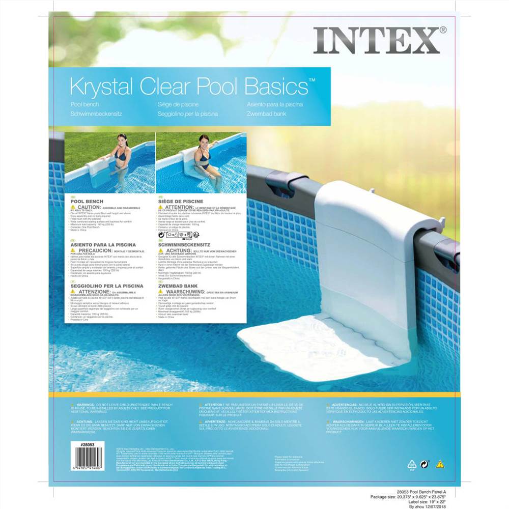 Intex Pool Bench PVC 28053 Intex Pool Bench PVC 28053