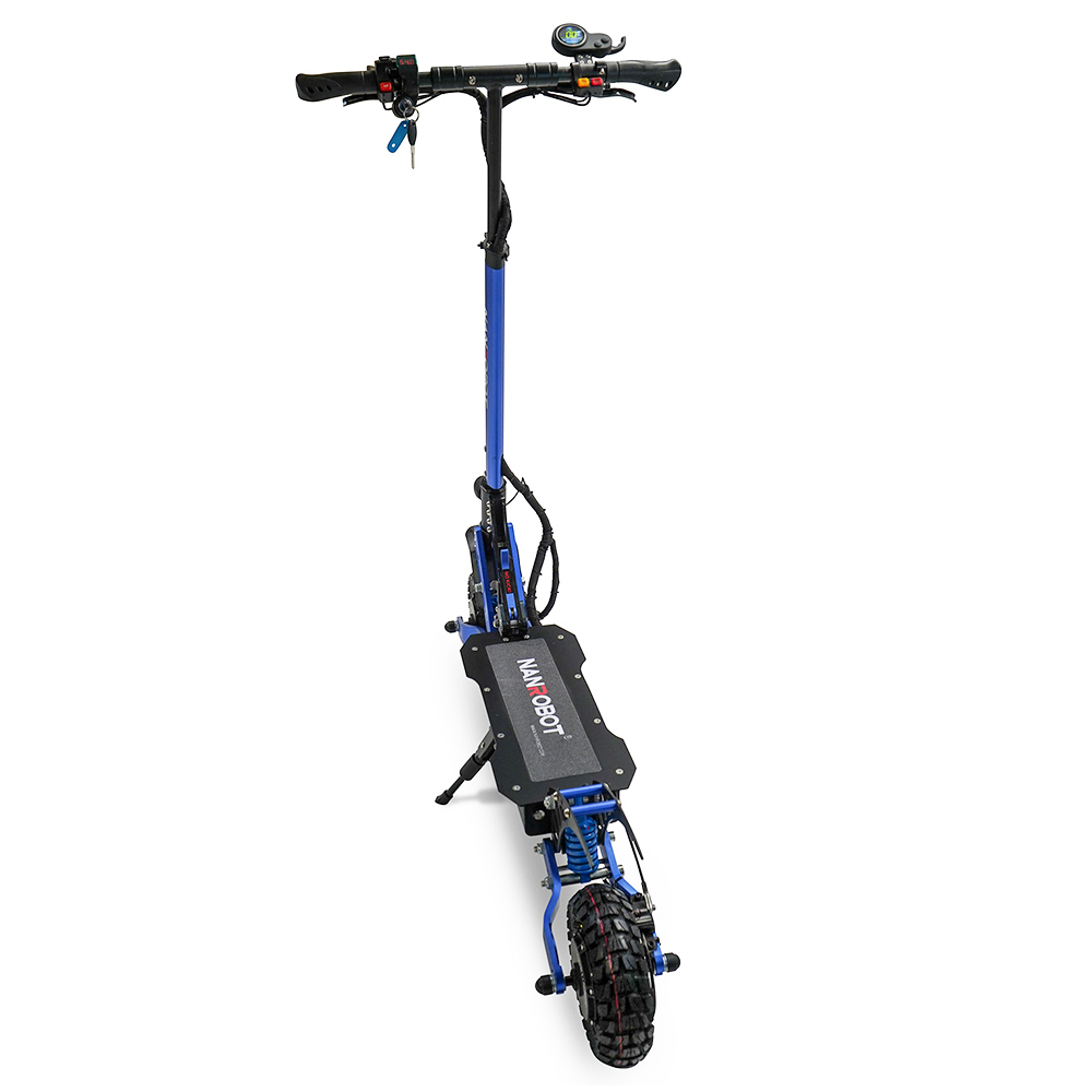 NANROBOT D4+3.0 Electric Scooter 52V 23.4Ah Battery 1000W*2 Motor Blue