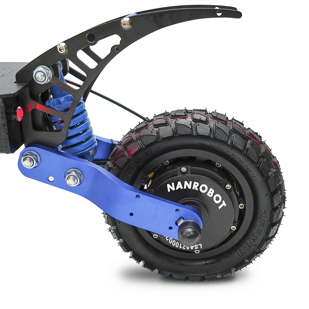 NANROBOT D4+3.0 Electric Scooter 52V 23.4Ah Battery 1000W*2 Motor Blue