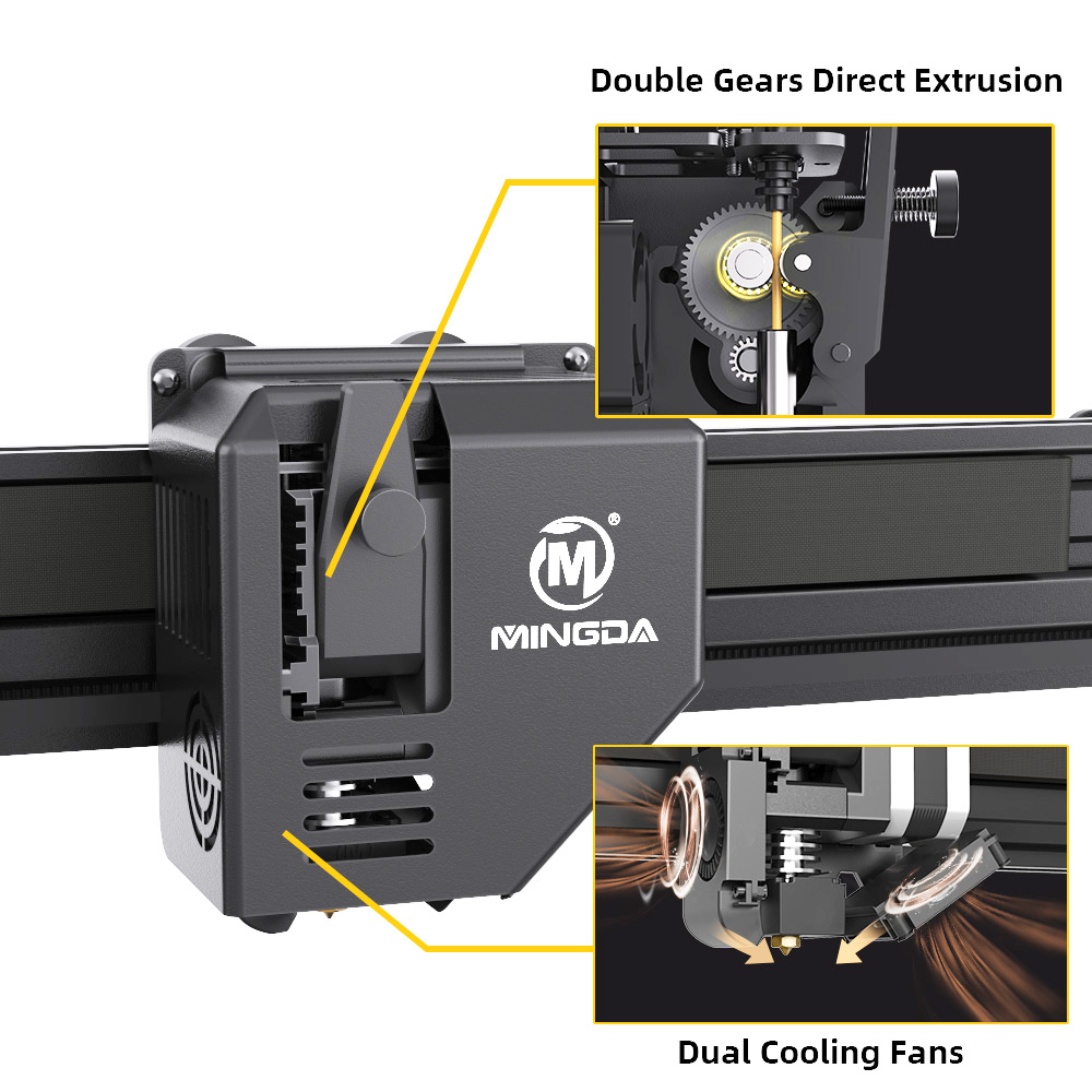 MINGDA Magician Pro 3D Printer with Print Size 400*400*400mm