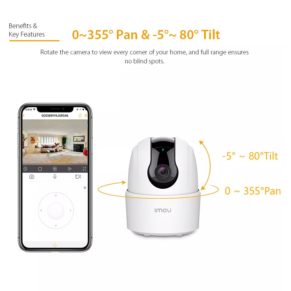 IMOU Rex smart cruise camera 4mp with panoramic view, built-