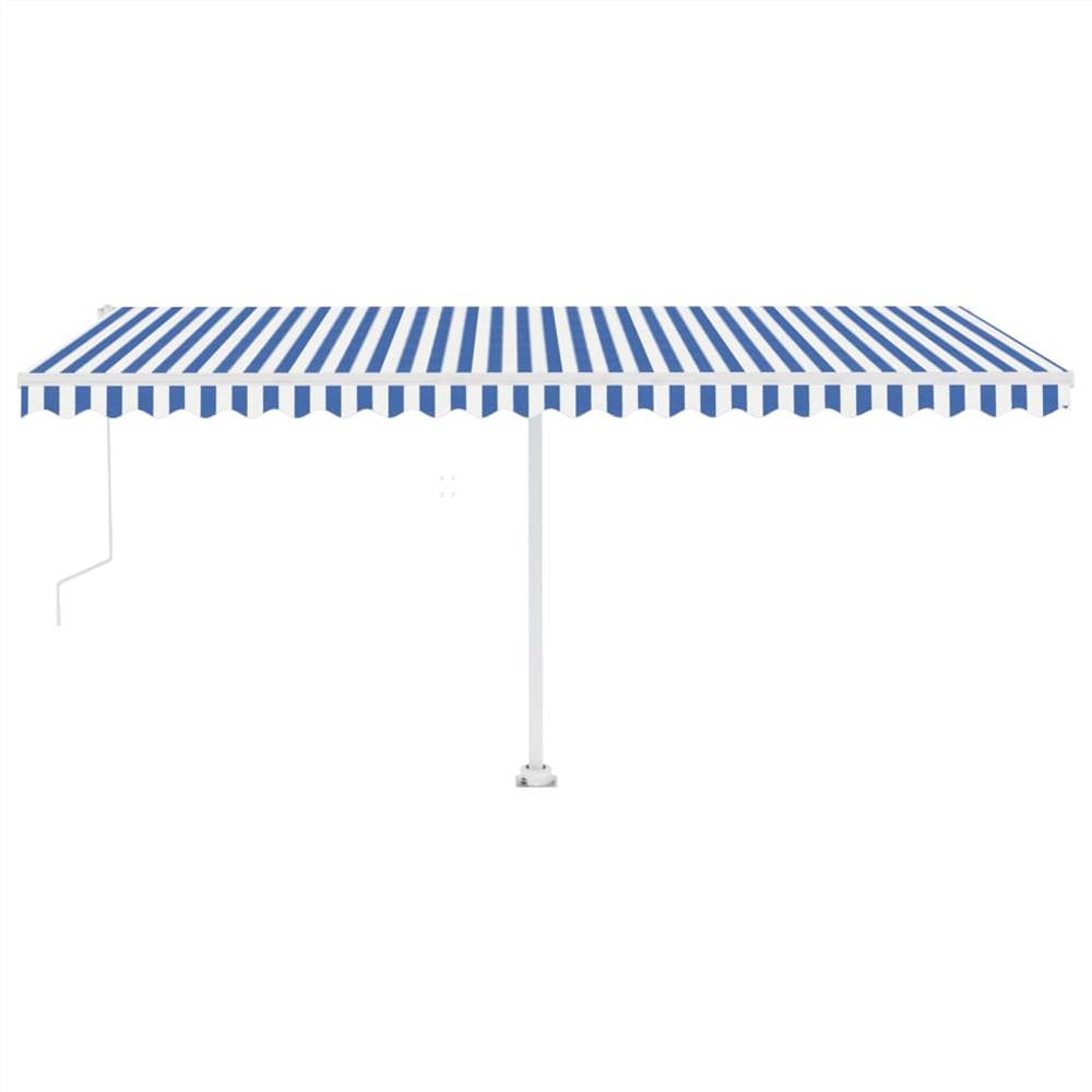 Freestanding Automatic Awning 500x350cm Blue/White