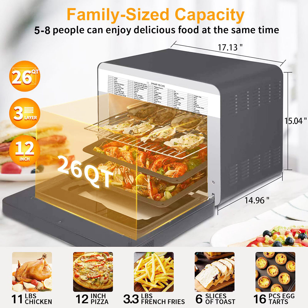 Geek Chef Steam Air Fryer Toast Oven Combo