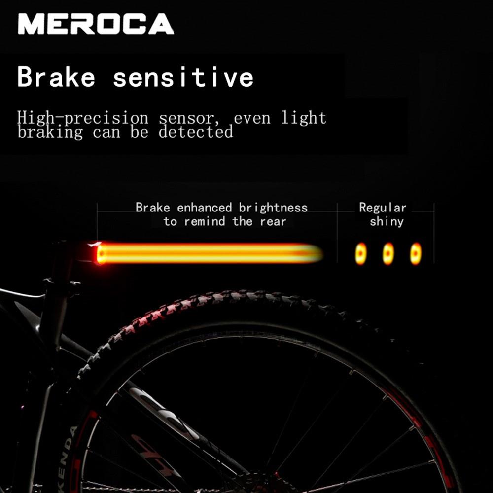 MEROCA WR15 Bike Saddle Smart Brake Sensing Tail Light