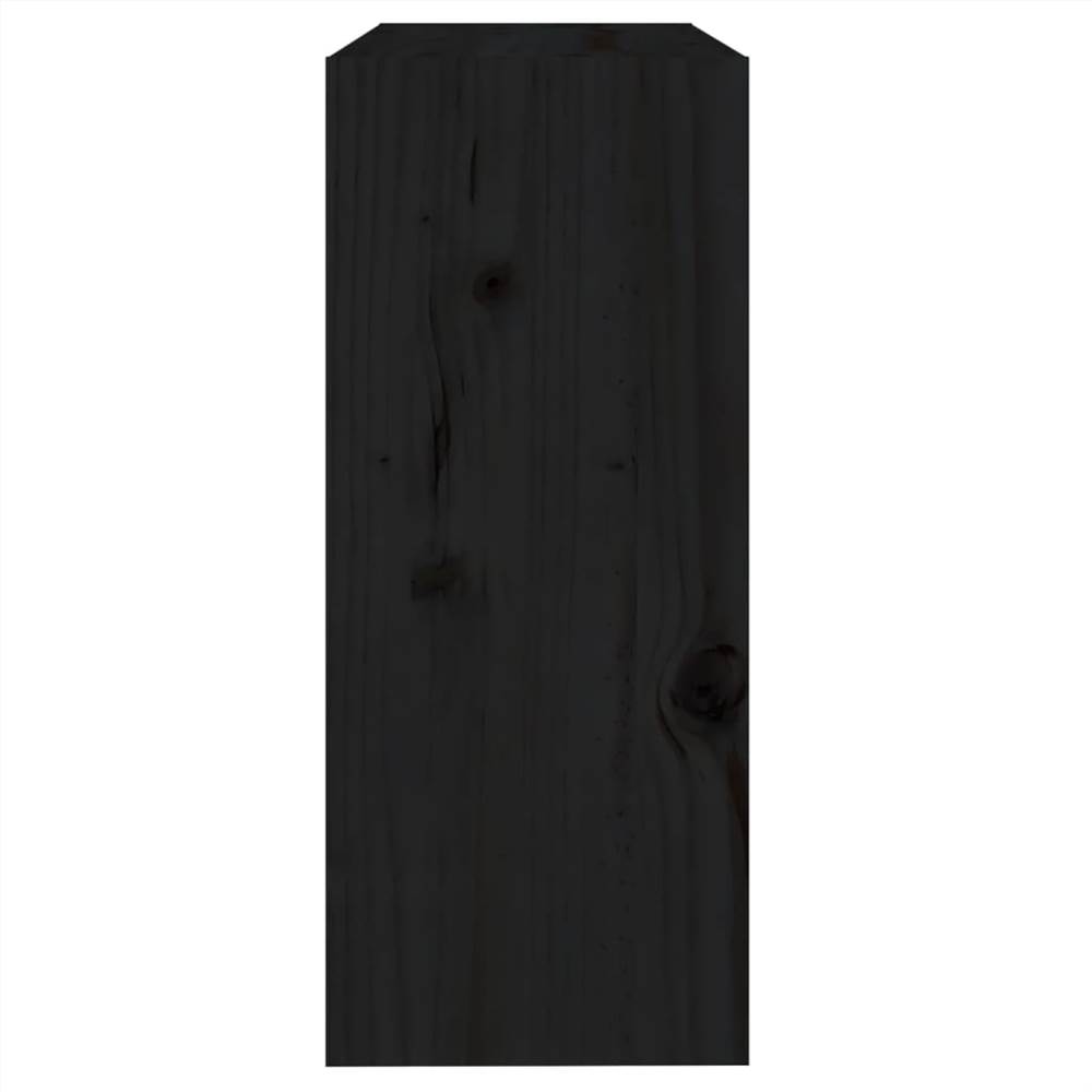 Book Cabinet/Room Divider Black 60x30x71.5 cm Solid Wood Pine