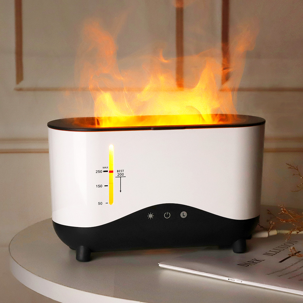 J2 Colorful Flame Diffuser with 3D Dynamic Mist
