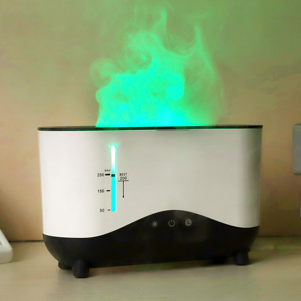 J2 Colorful Flame Diffuser with 3D Dynamic Mist
