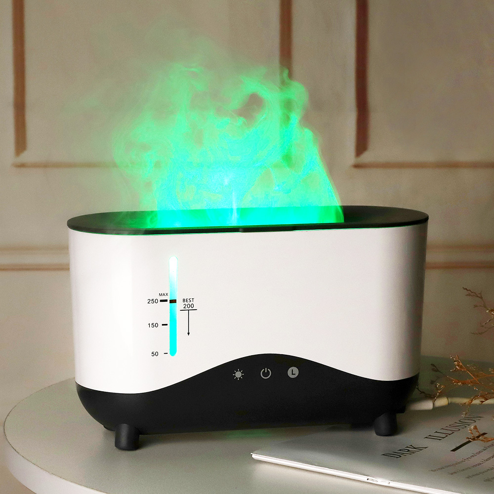 J2 Colorful Flame Diffuser with 3D Dynamic Mist