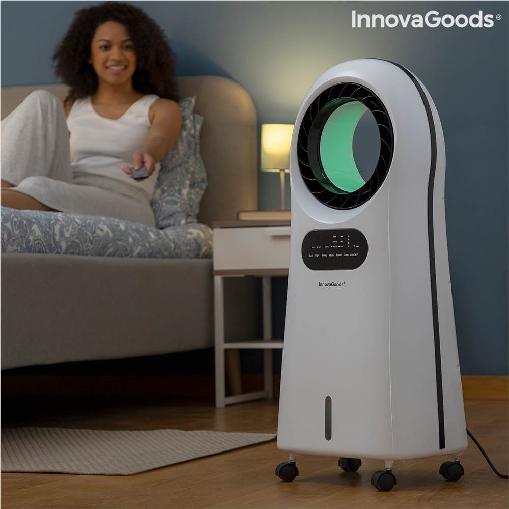 Portable Bladeless Evaporative Air Conditioner With Led 4 Functions