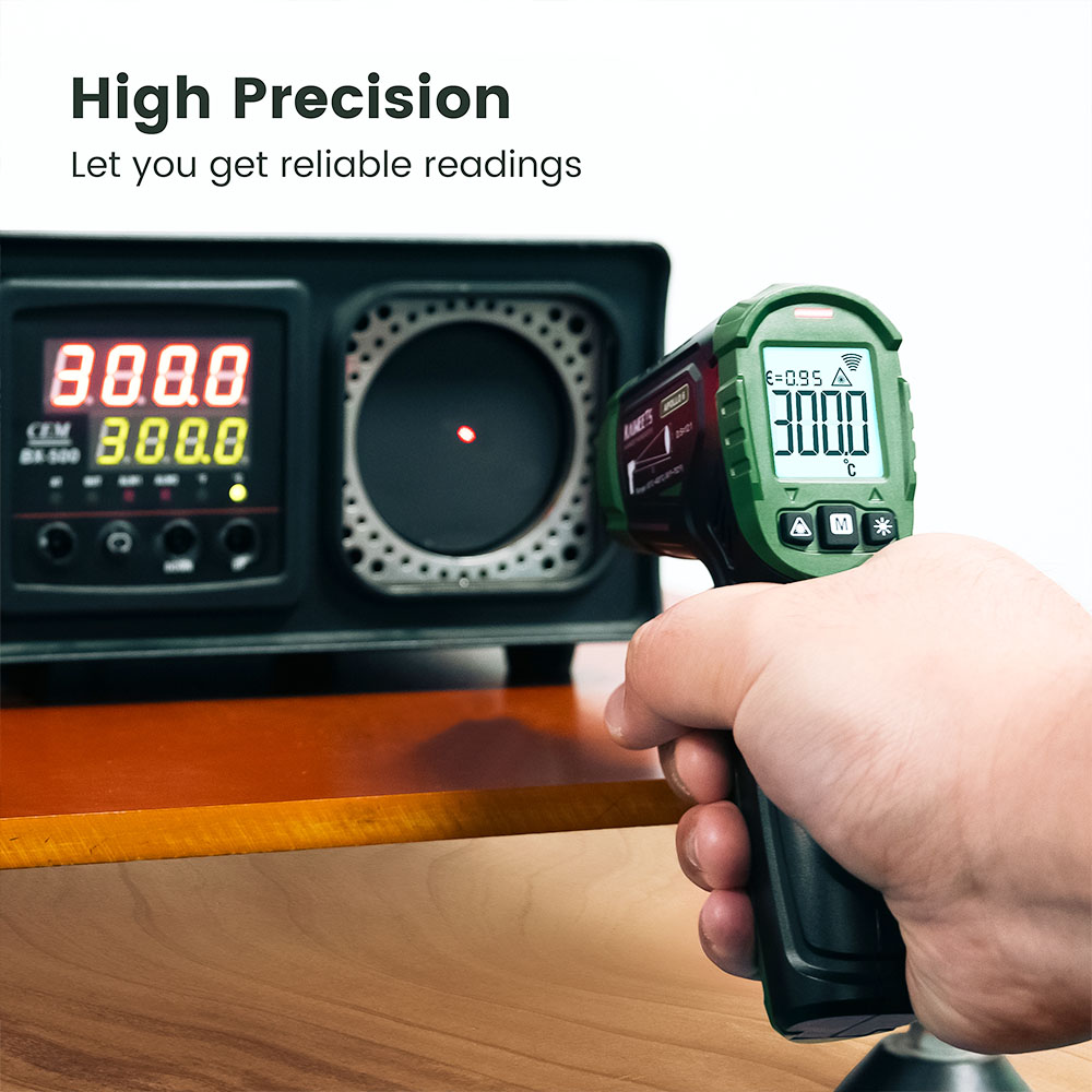 KAIWEETS Apollo 6 Infrared Temperature Gun Black with Dark Green