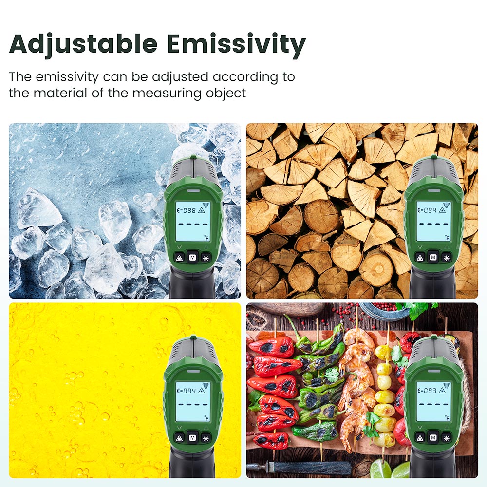 KAIWEETS Apollo 6 Infrared Temperature Gun Black with Dark Green