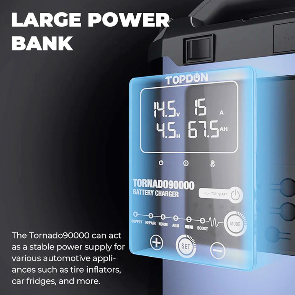 TOPDON Tornado90000 Car Smart Battery Charger