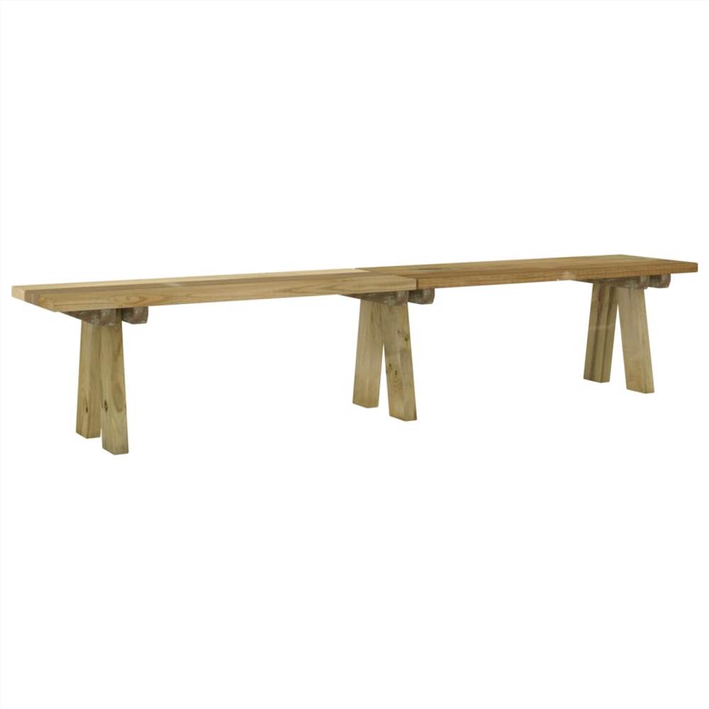 Garden Bench 220 cm Impregnated Solid Wood Pine