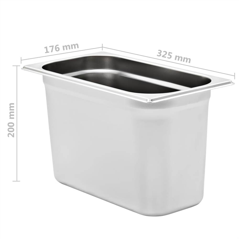 Gastronorm Containers 4 pcs GN 1/3 200 mm Stainless Steel
