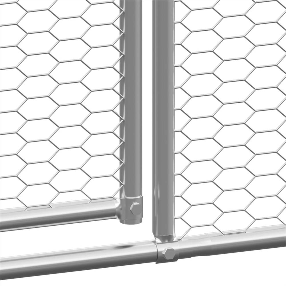 Outdoor Chicken Coop 3x4x2 m Galvanised Steel