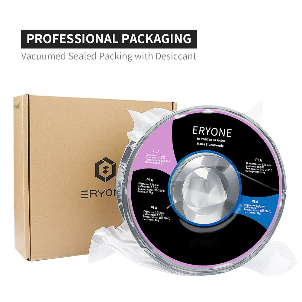 ERYONE Dual Color Matte PLA Filament Blue and Purple