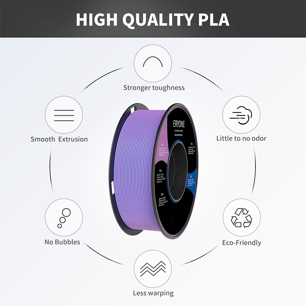 ERYONE Dual Color Matte PLA Filament Blue and Purple