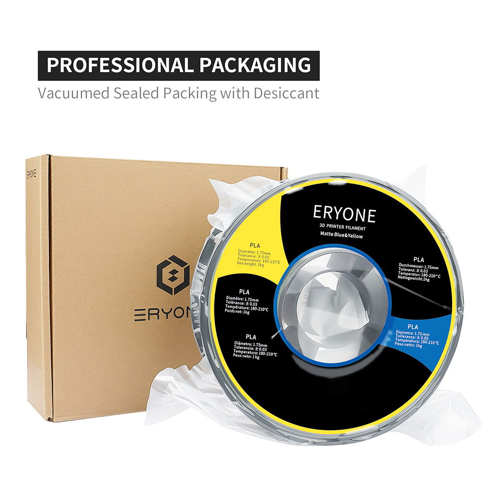 ERYONE Dual Color Matte PLA Filament Blue and Yellow