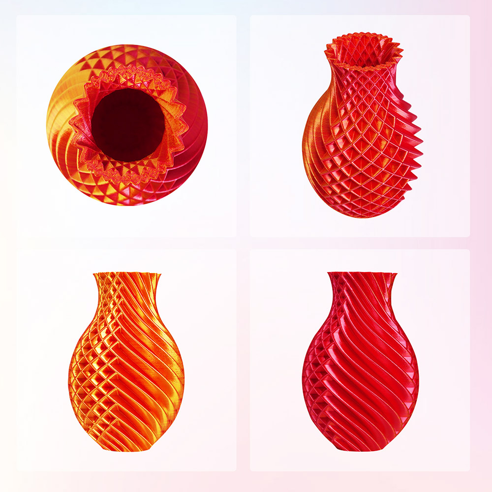 ERYONE Dual Color Silk PLA Filament Gold and Red