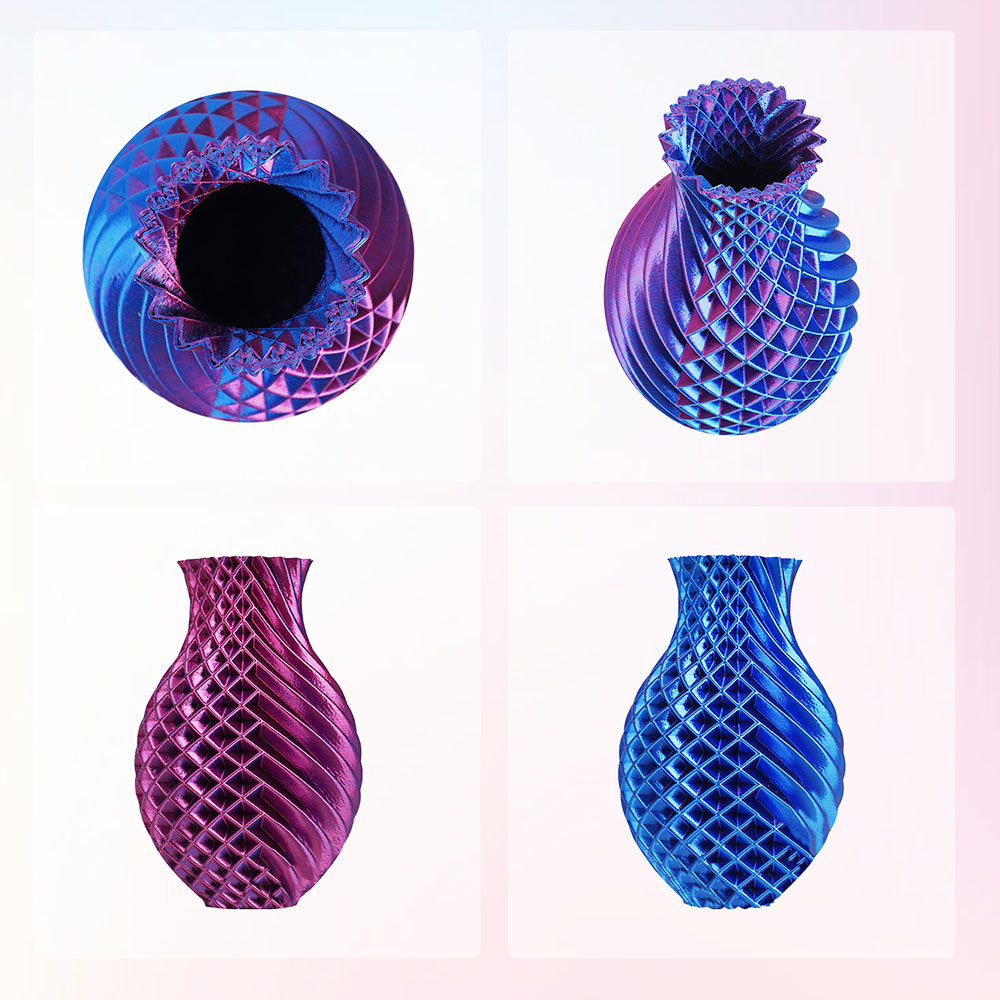 ERYONE Dual Color Silk PLA Filament Red and Blue