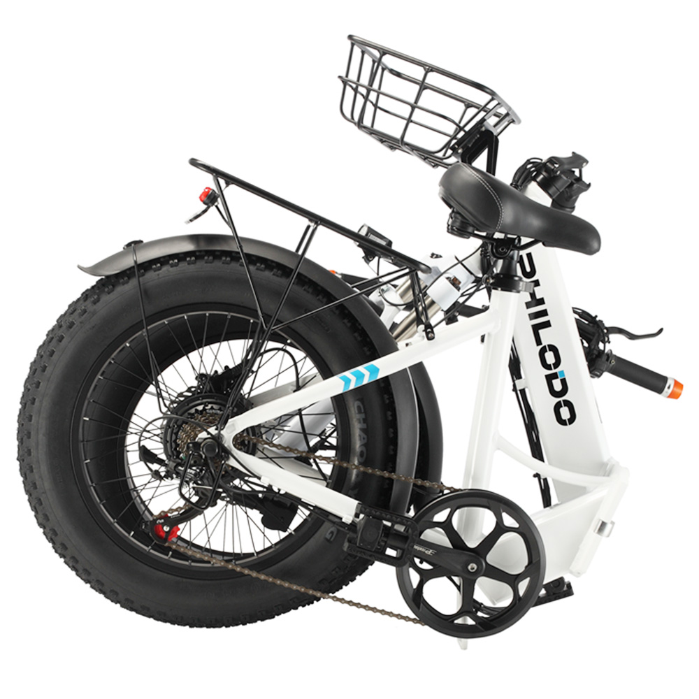 PHILODO H4 Foldable Step-Thru Fat Bike 20 Inch White