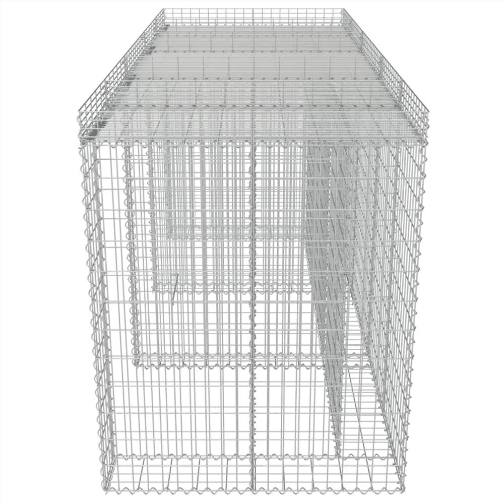 Gabion Wall for Garbage Bin Galvanised Steel 270x100x130 cm