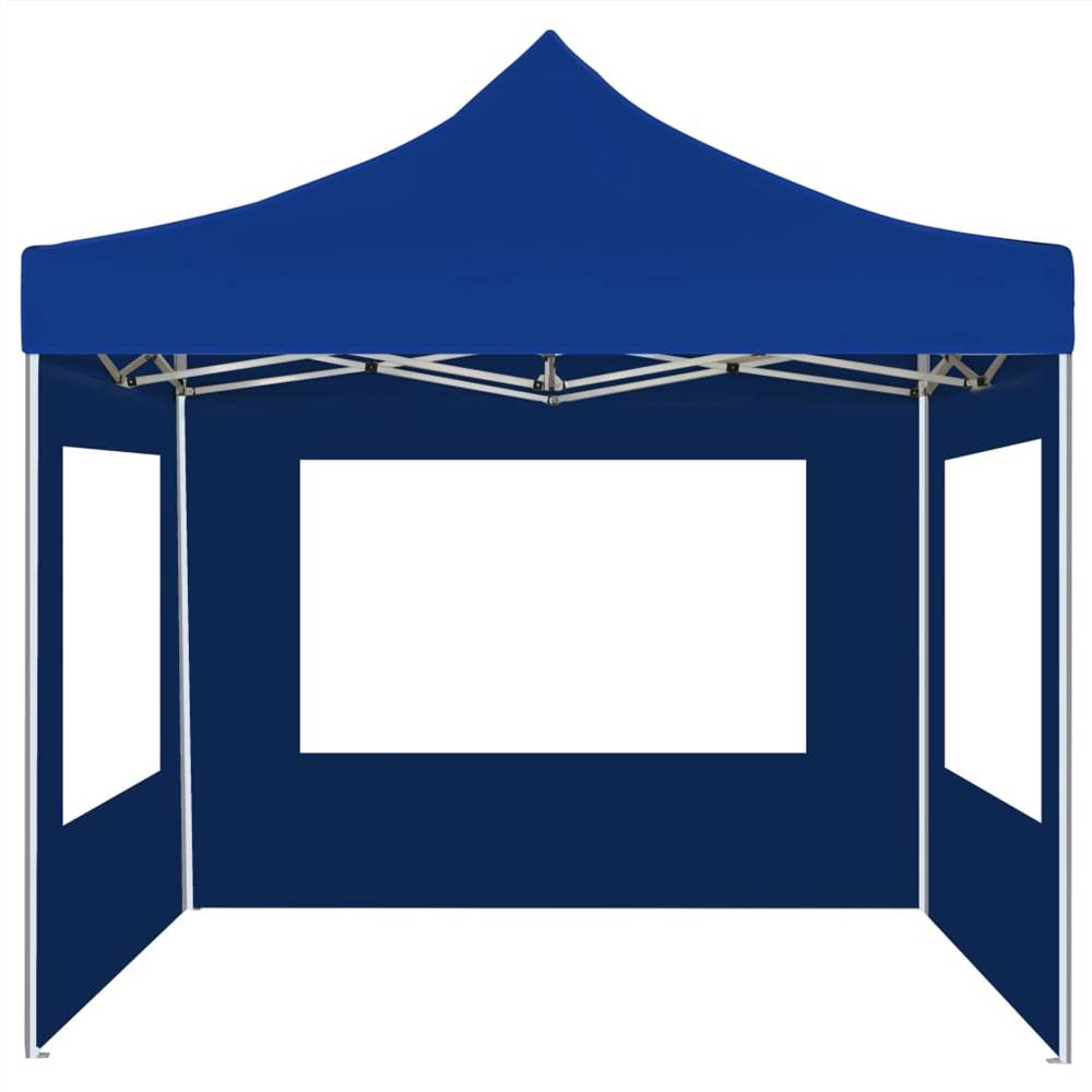Professional Folding Party Tent with Walls Aluminium 3x3 m Blue
