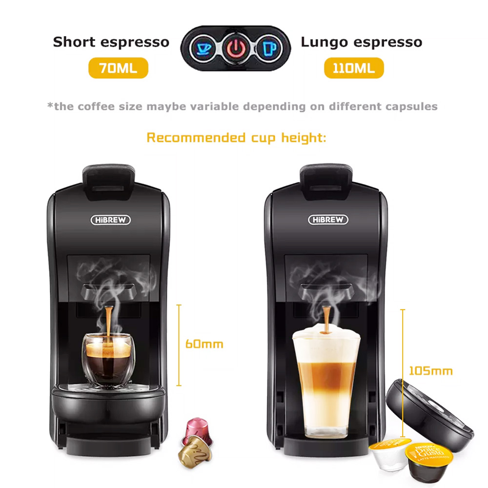 HiBREW H1A 4 in 1 Multiple Capsule Coffee Maker Full Automatic | Europe