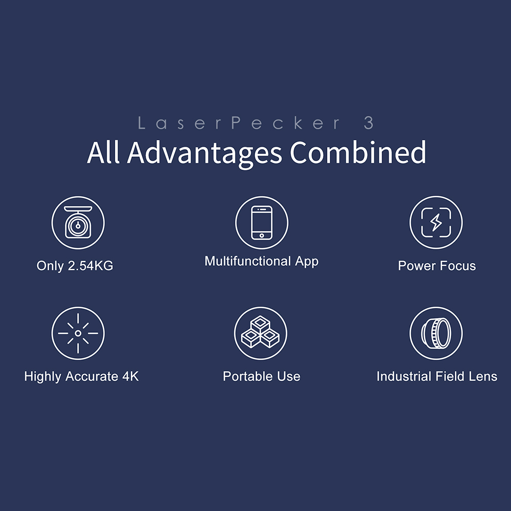 LaserPecker 3 Super Fast 10KW Handheld Laser Engraver Cutter