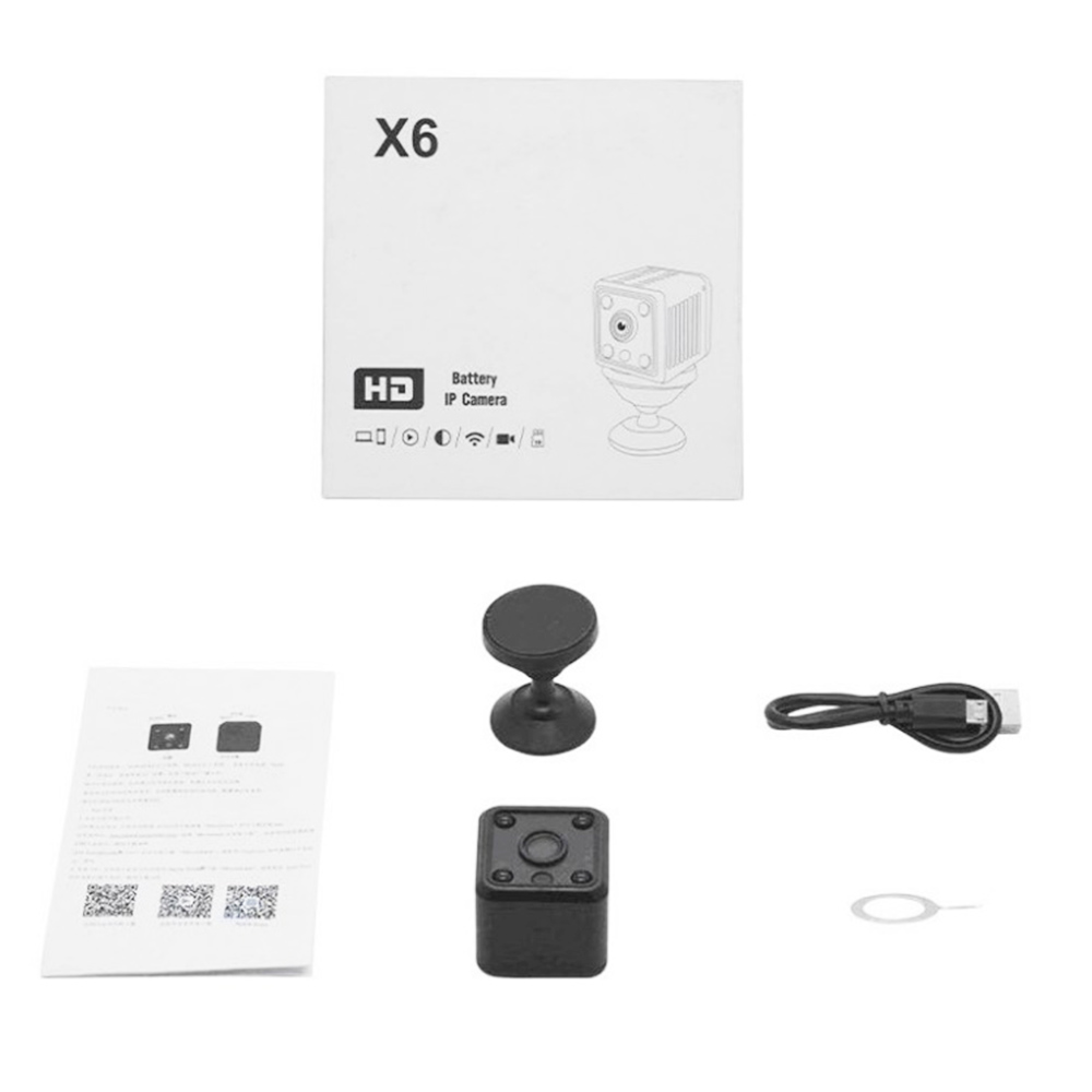 X6 Home Square Mini WiFi Camera Black