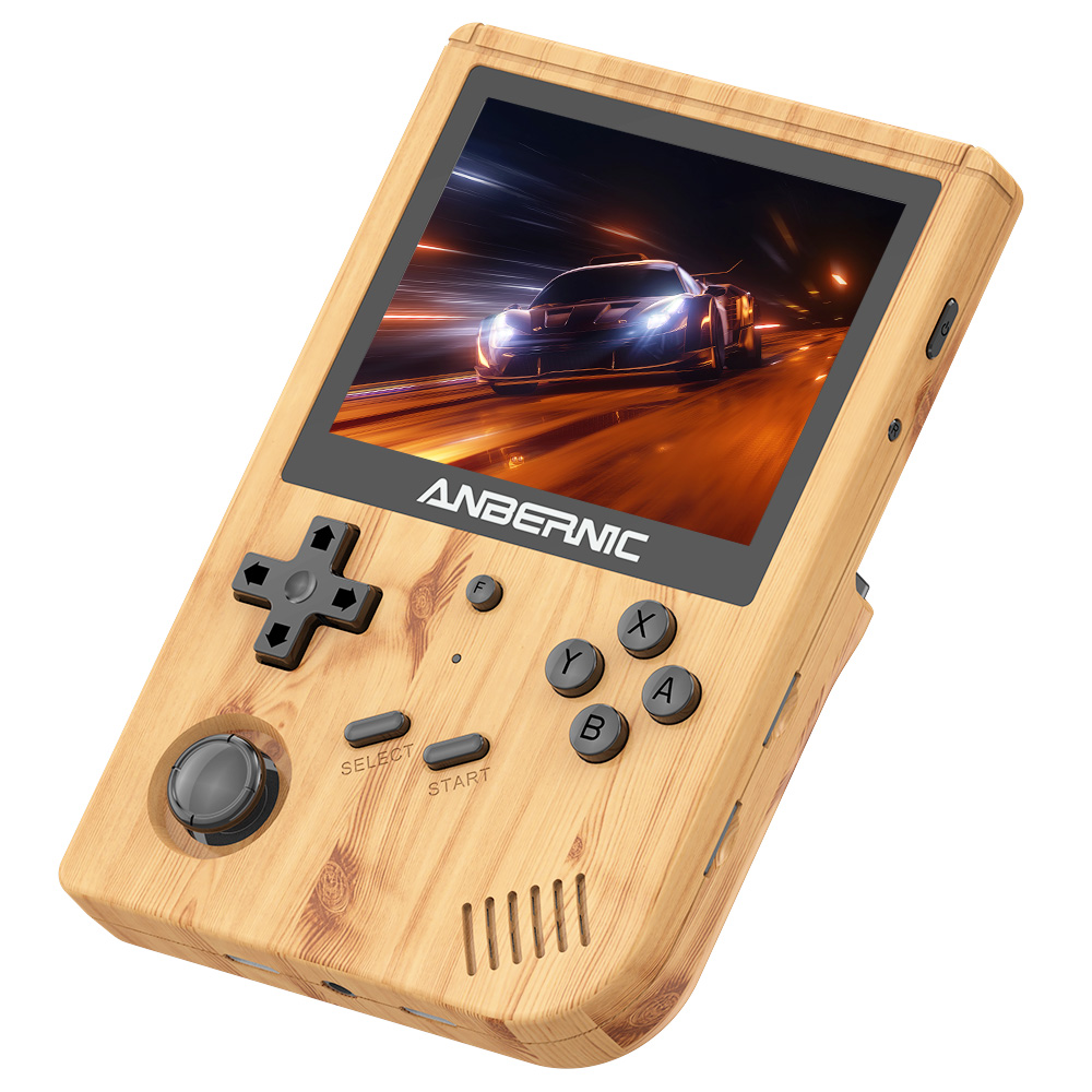 ANBERNIC RG351V 64GB Handheld Retro Game Console wood Grain Color