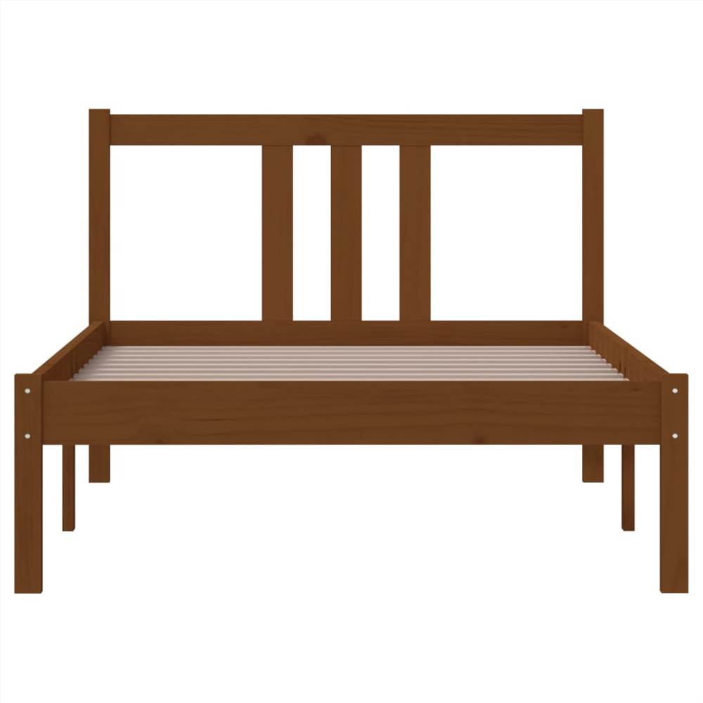 Bed Frame Honey Brown Solid Wood 90x200 cm