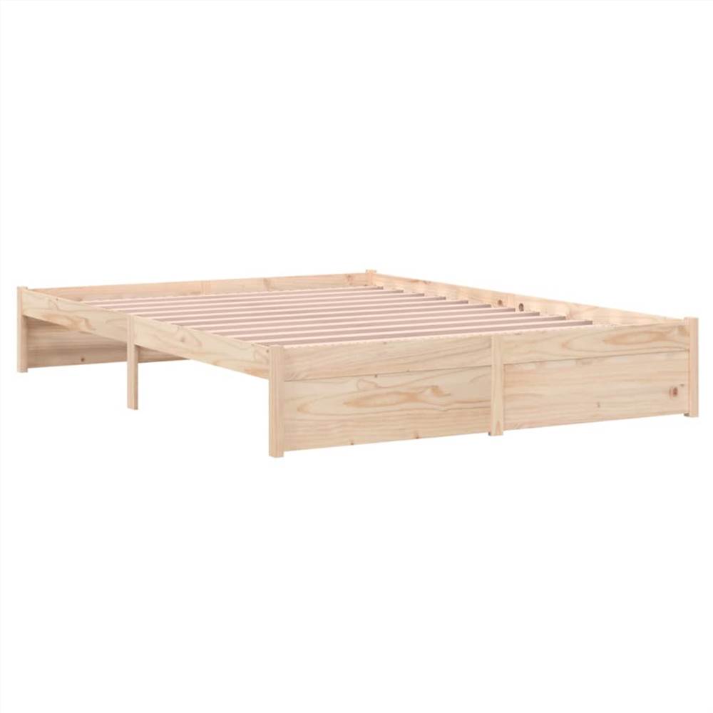 Bed Frame Solid Wood 140x190 cm