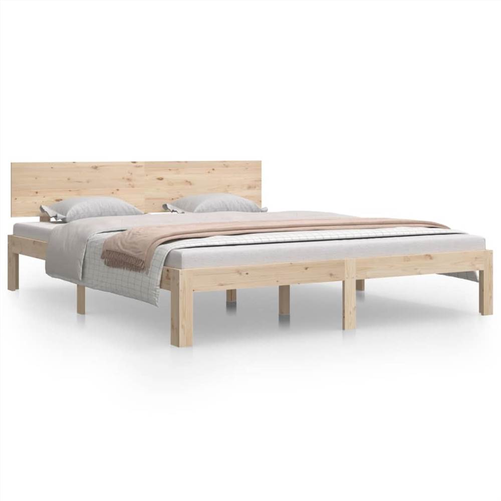 Bed Frame Solid Wood Pine 160x200 cm
