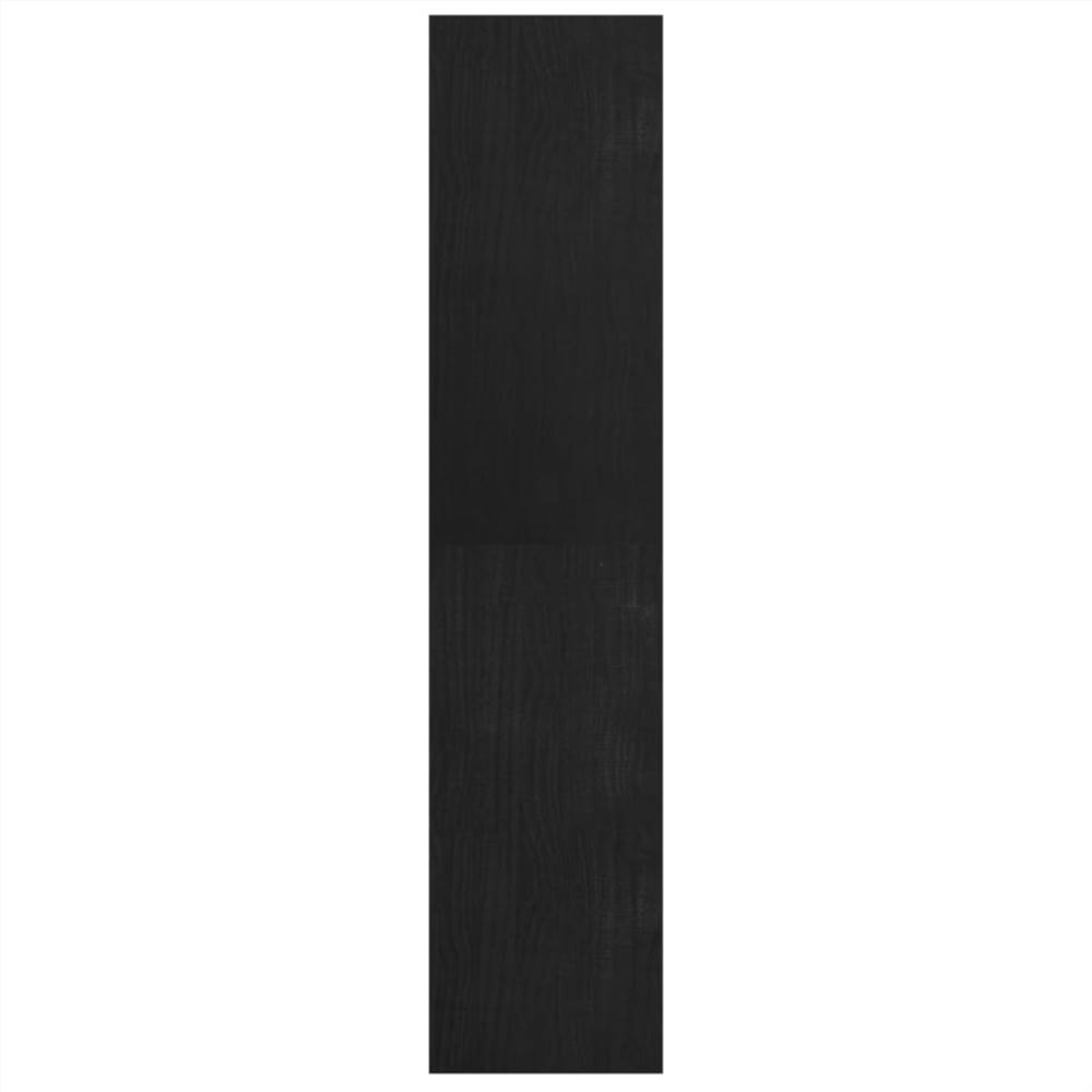 Book Cabinet Room Divider Black 40x30x135.5 cm Pinewood