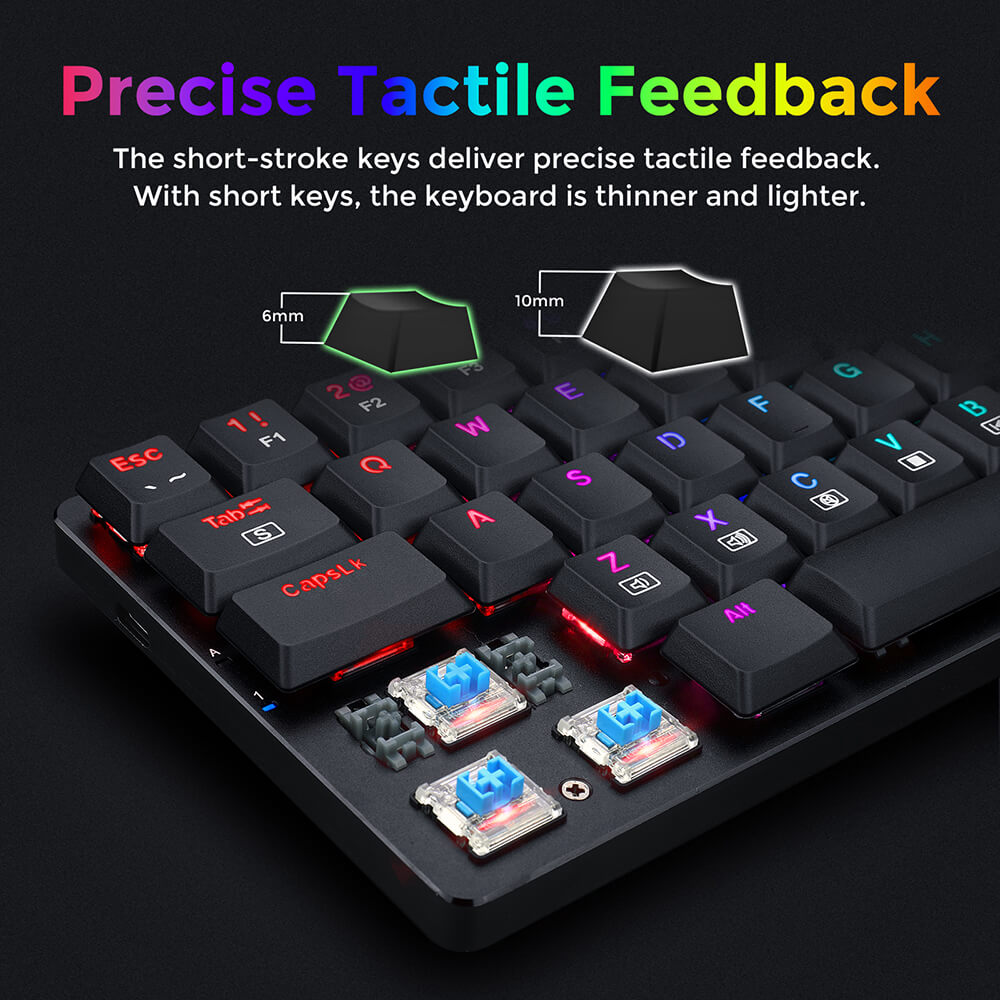 Redragon K626P-KB Ashe Wired RGB Mechanical Keyboard Black
