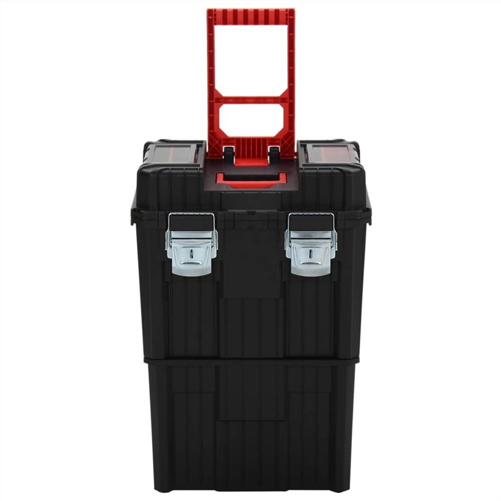 Toolbox Trolley Black and Red Polypropylene