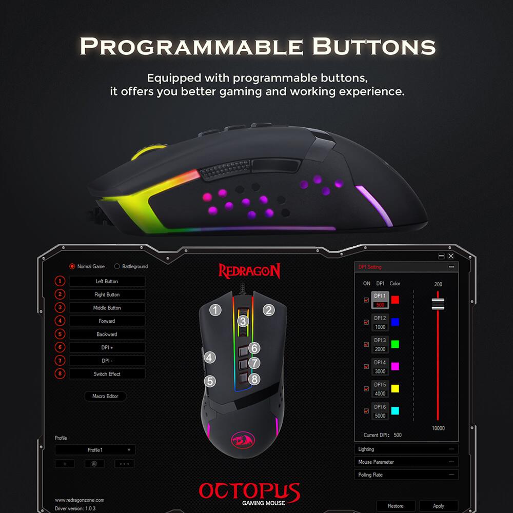 Redragon Ranger M712-RGB Wired Gaming Mouse