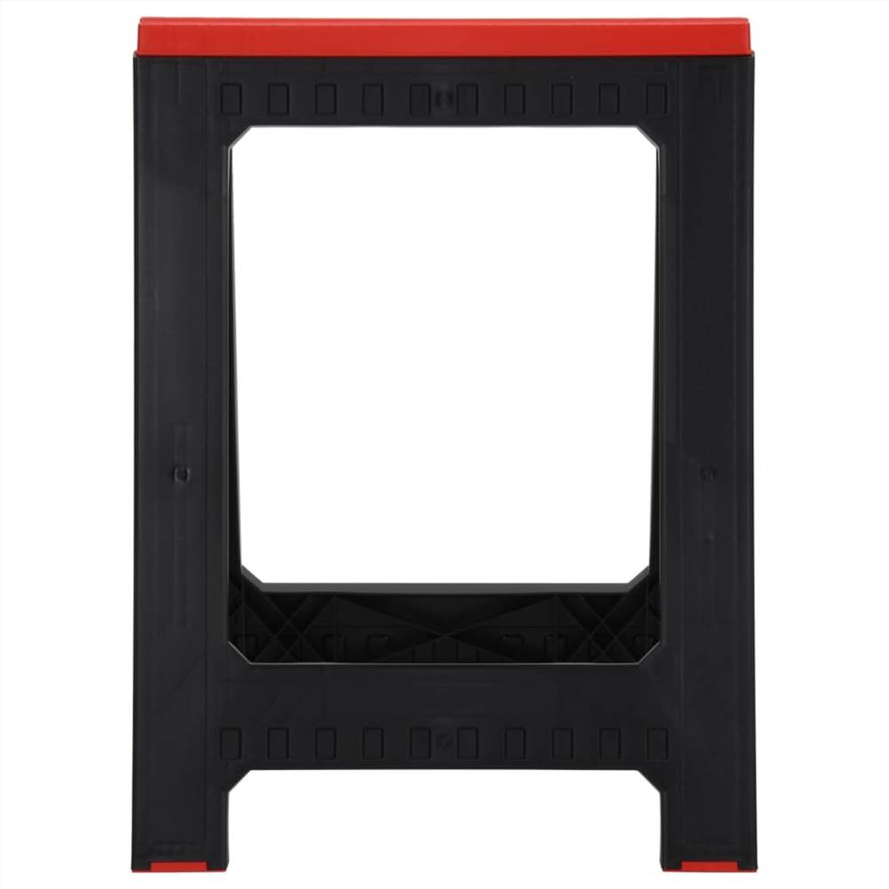 Foldable Work Trestles 2 pcs Black and Red Polypropylene 350 kg