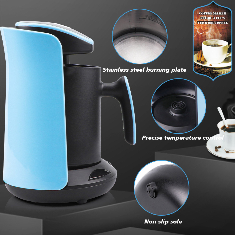 Household 600W Automatic Turkish Coffee Boiler Blue