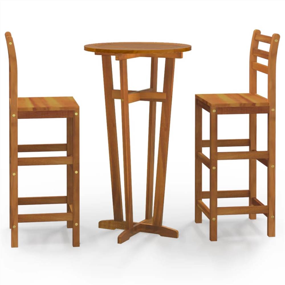 3 Piece Garden Bar Set Solid Wood Acacia 3-piece-garden-bar-set-solid-wood-acacia