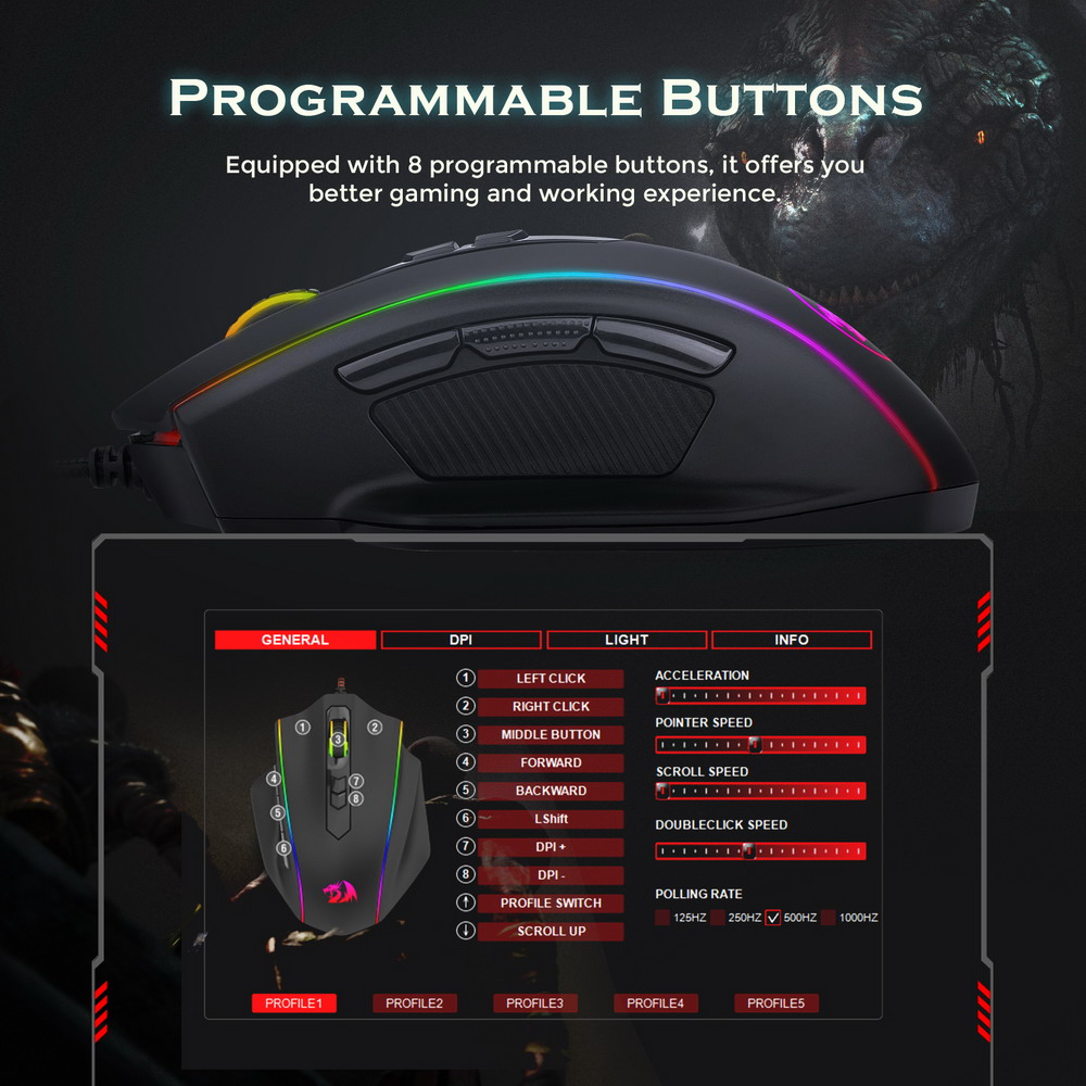 Redragon Ranger M720-RGB Vampire Wired Gaming Mouse