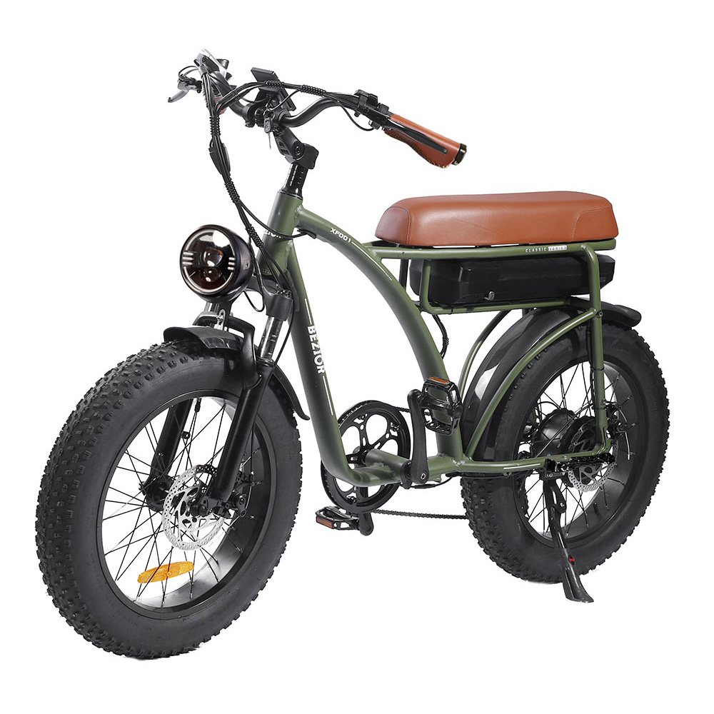 Bezior XF001 Retro Electric Bike 1000W 12.5Ah 48V 20 Inch Green