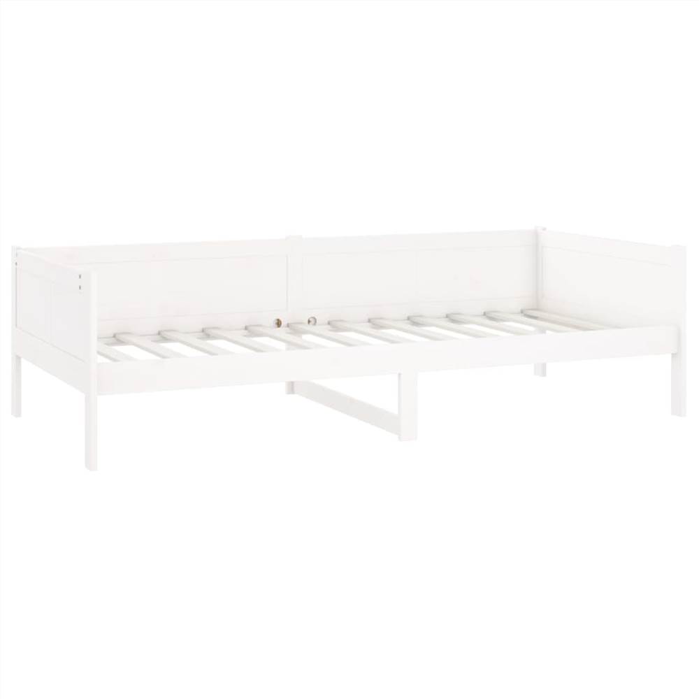 Day Bed White Solid Wood Pine 90x200 cm