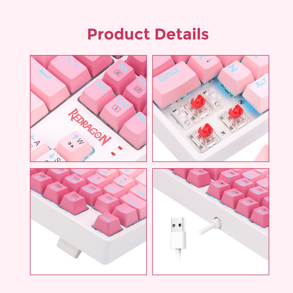 Redragon K576 TKL Wired Mechanical Keyboard Red Switch