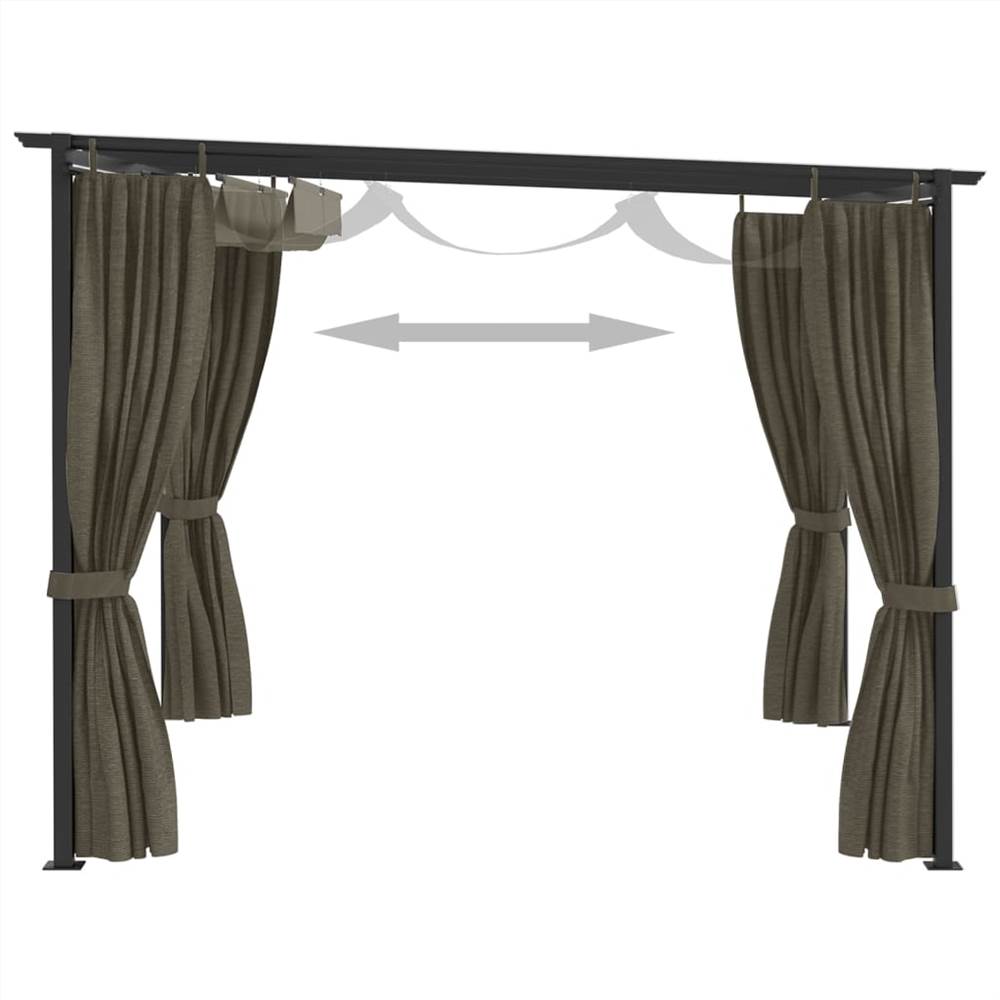 Gazebo 4x3 m Taupe